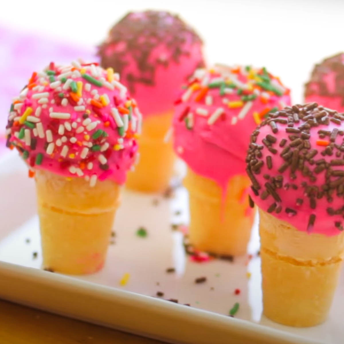 Ice Cream Cone Cake Pops Recipe