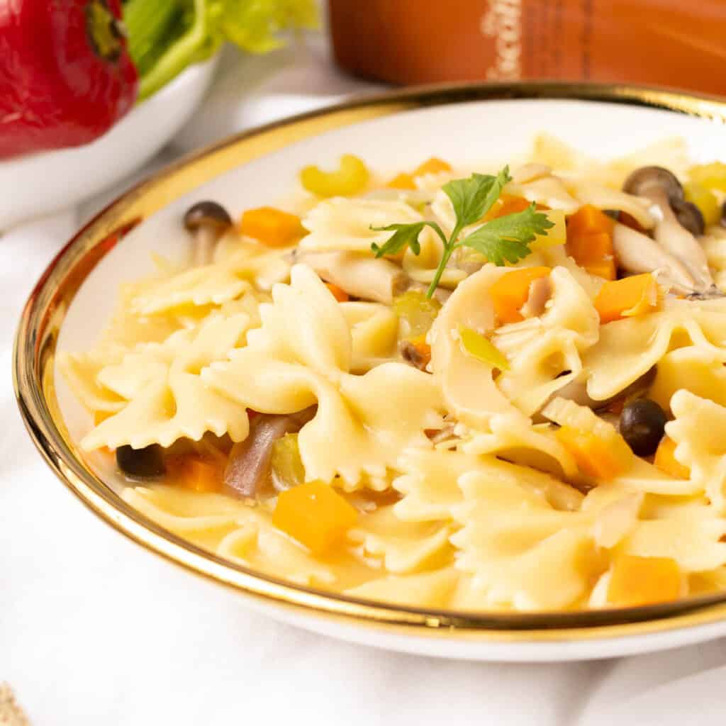 One Pot Creamy Miso Mushroom Pasta