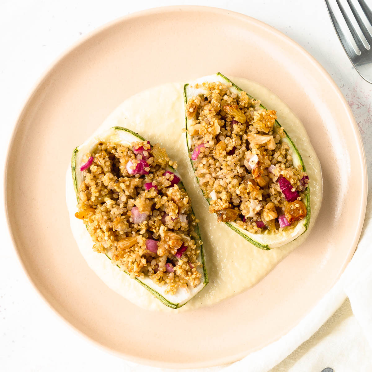 Vegan Stuffed Zucchini